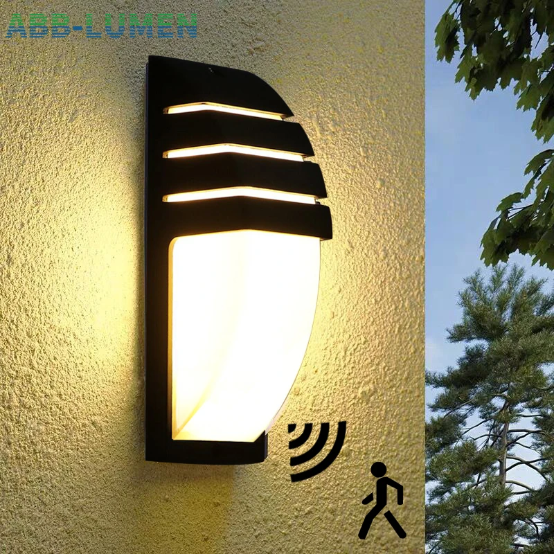 Led Outdoor Wall Light Waterproof Radar Motion Sensor Led Light Outdoor ...