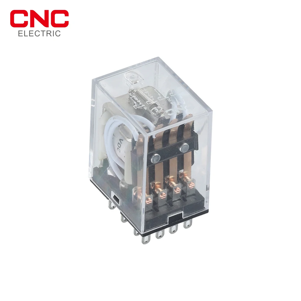 소형 전자기 릴레이 파워 릴레이, 베이스 미니 릴레이, DC 12V, DC 24V, AC 110V, AC 220V 코일, 4NO ...