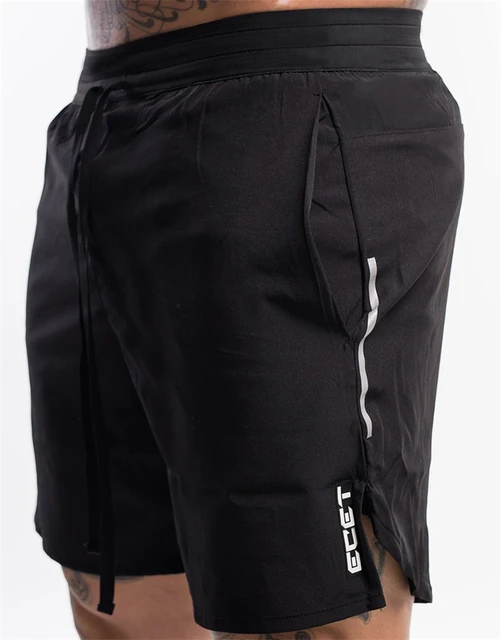 Reflective Stripe Men's Sports & Workout Shorts - Men's Fitness Apparel ...