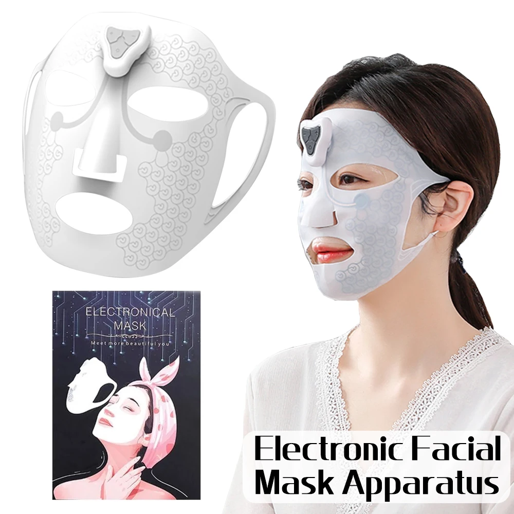 2021 Ems Electric Pulse Face Mask Lifting Firming Massager Anti Wrinkle ...