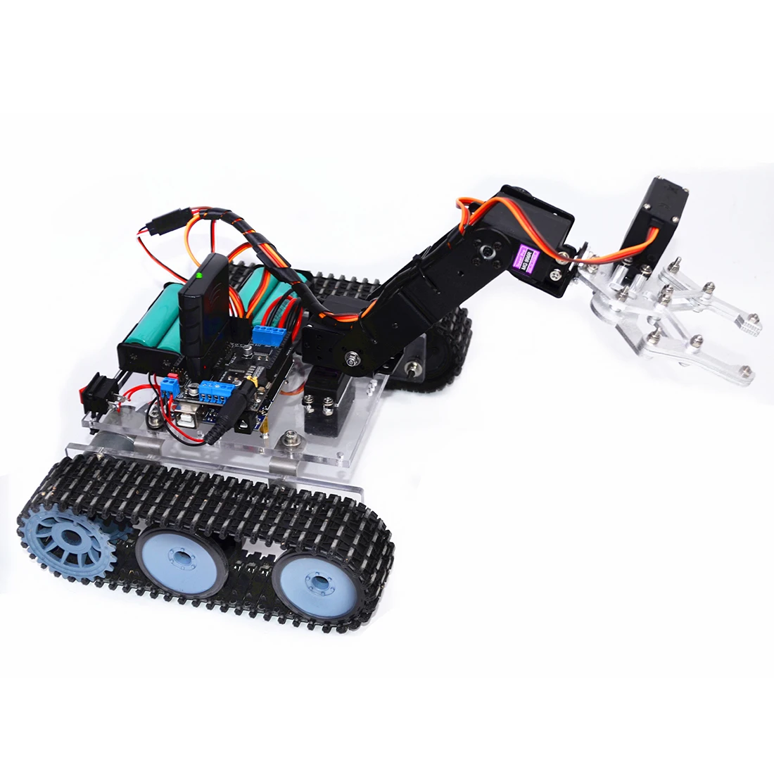 DIY Programmable Tank 4DOF Metal Mechanical Arm Robot Kit High Tech ...