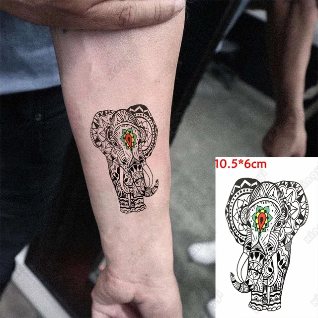 Aztec Elephant Tattoo