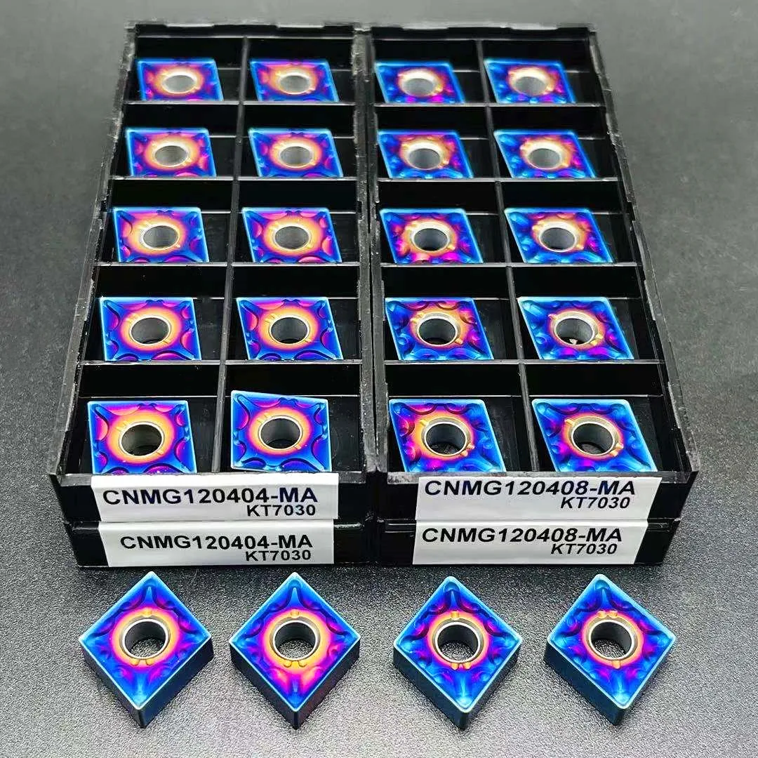High Quality Carbide CNMG120404 CNMG120408 MA Turning Tool Blue Flame Series CNC Milling Blades ...