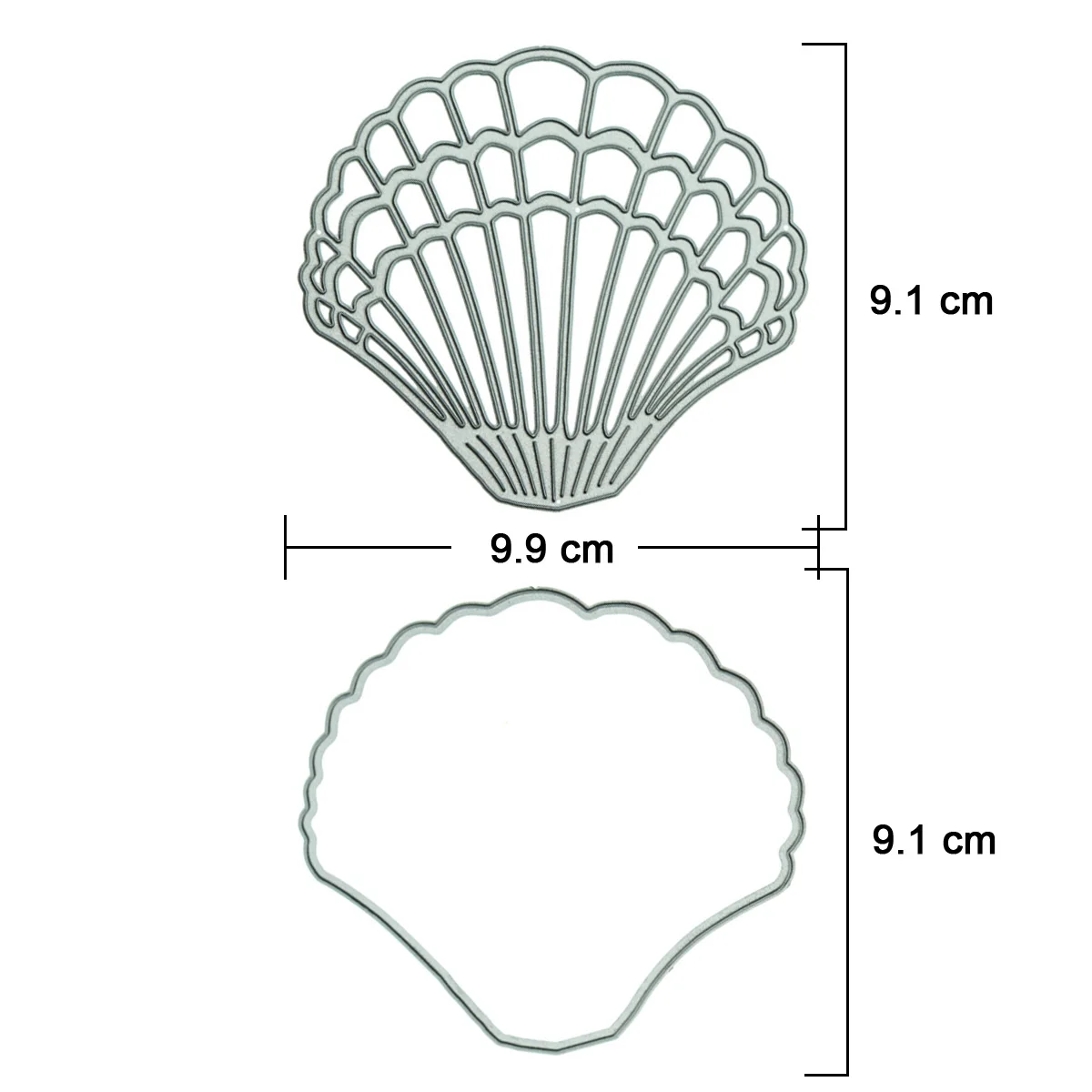 Scallop Shell Outline Clip Art