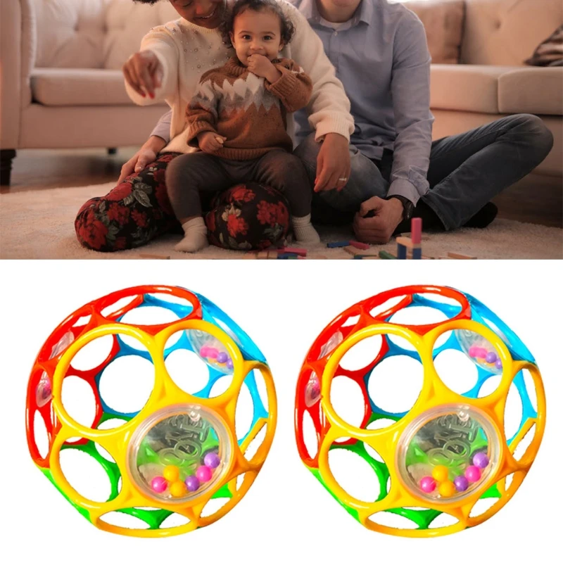 DXAD-Soft-Colorful-Ball-Toys-Hand-Bell-Rattle-Develop-Toys-Touch-Bite ...