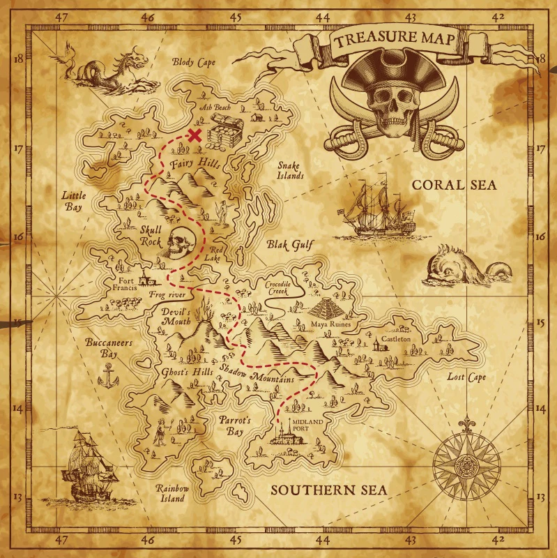 Treasure Map Background