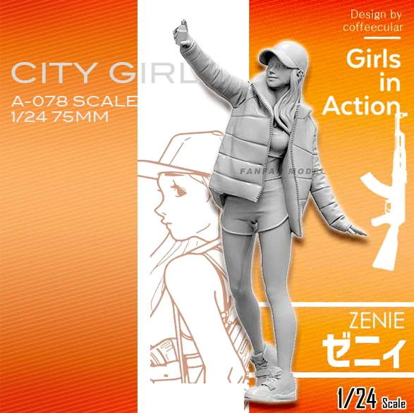 1/24(75mm) Resin Kits Resin Beauty Model Self-assembled A78 - Model ...