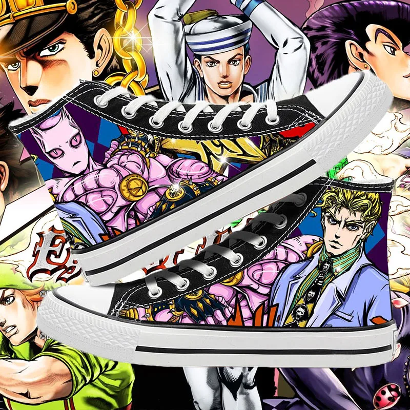Jojo's Bizarre Adventure Cosplay Anime Game Shoes Canvas Fashion Shoes ...