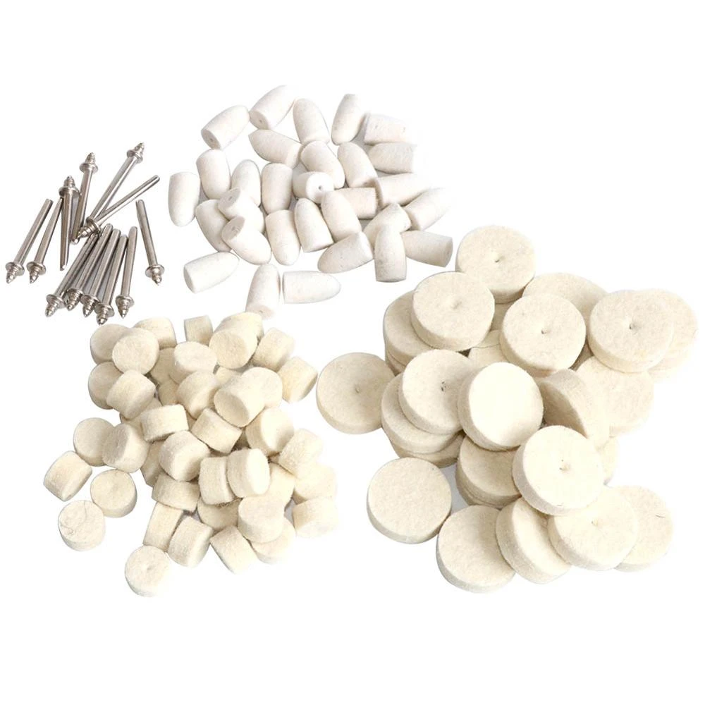 20pc/30pc/50pc Wool Felt Polishing Buffing Round Wheel Grinding Pad 3mm ...