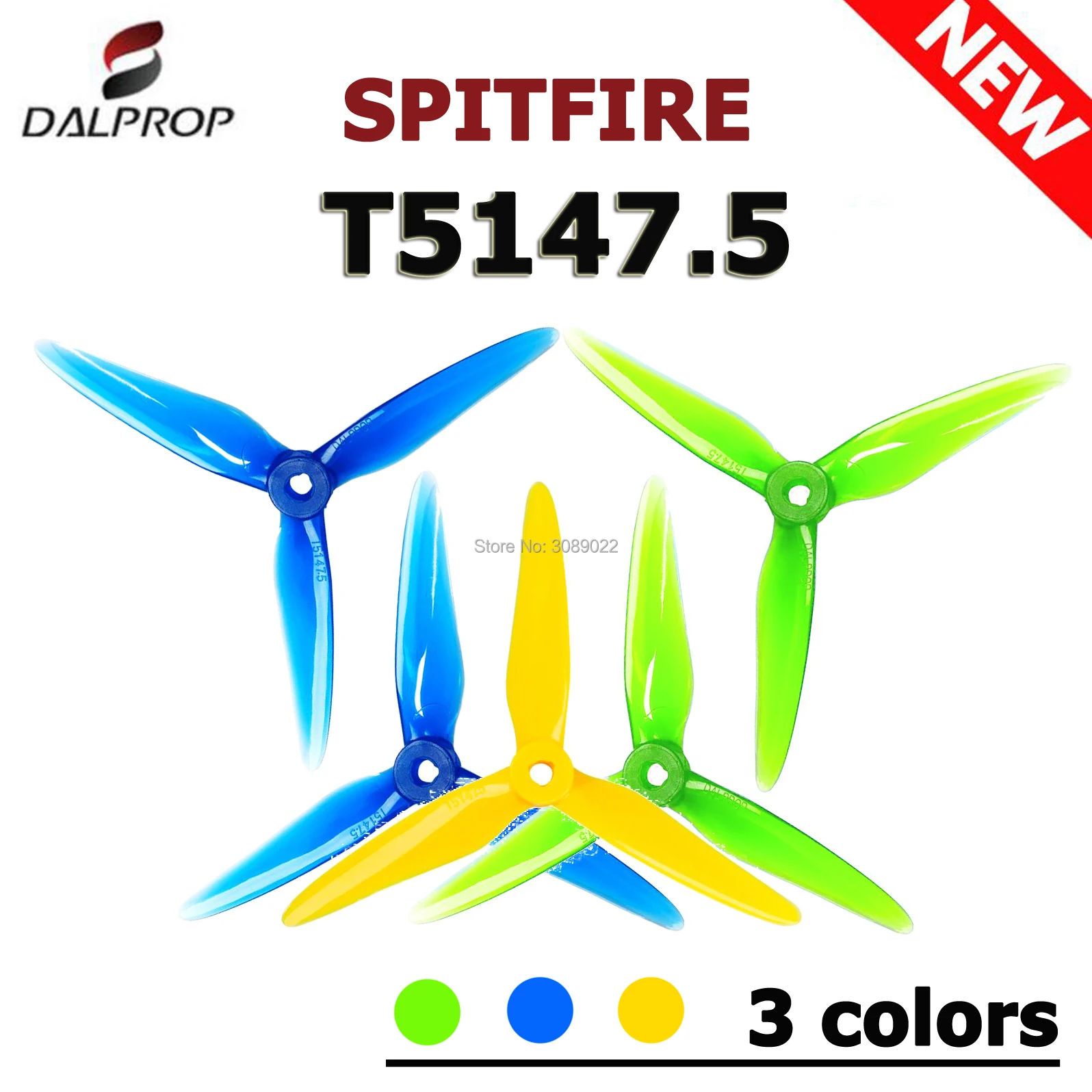 24-pcs-12-pair-DALPROP-SpitFire-T5147-5-5147-3-Blade-propeller-Props-CW ...