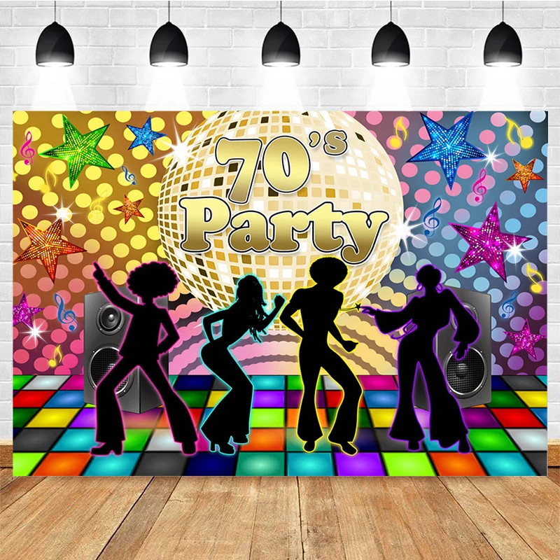 70s-Party-Backdrop-Disco-Tema-Estilo-Retro-Photo-Backdrop-70-s-Birthday ...
