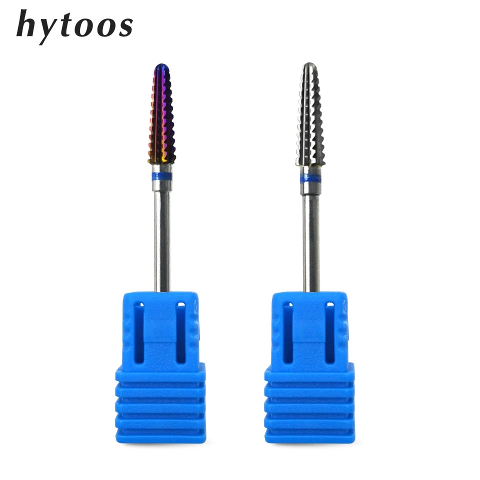 HYTOOS Cone Cuticle Clean Nail Bit 3/32" Carbide Nail Drill Bits Rotary ...