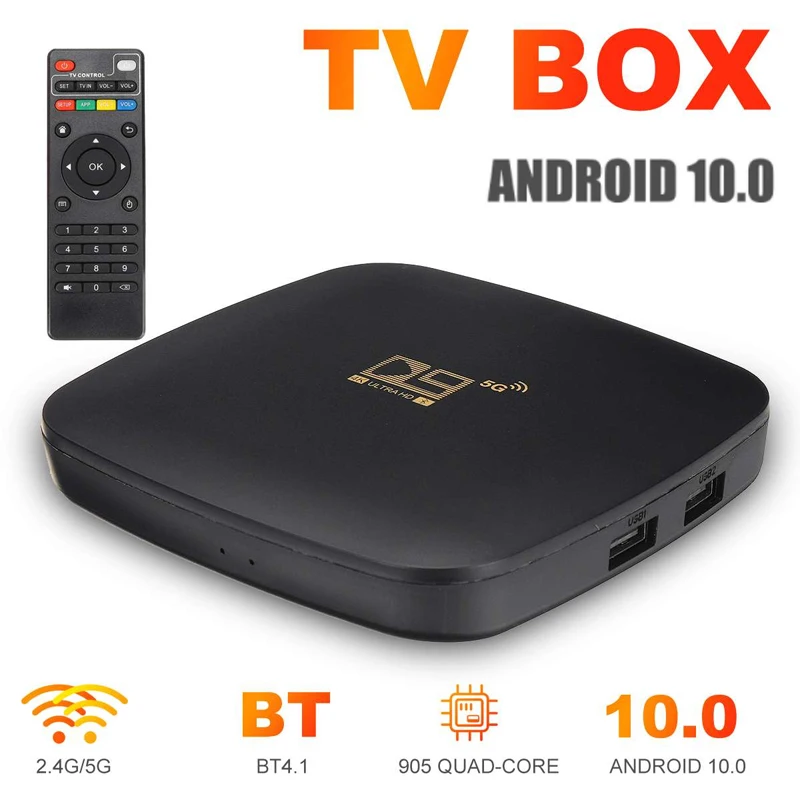 5g 4k android10.0 wifi rápido smart tv box rede player conjunto caixa ...