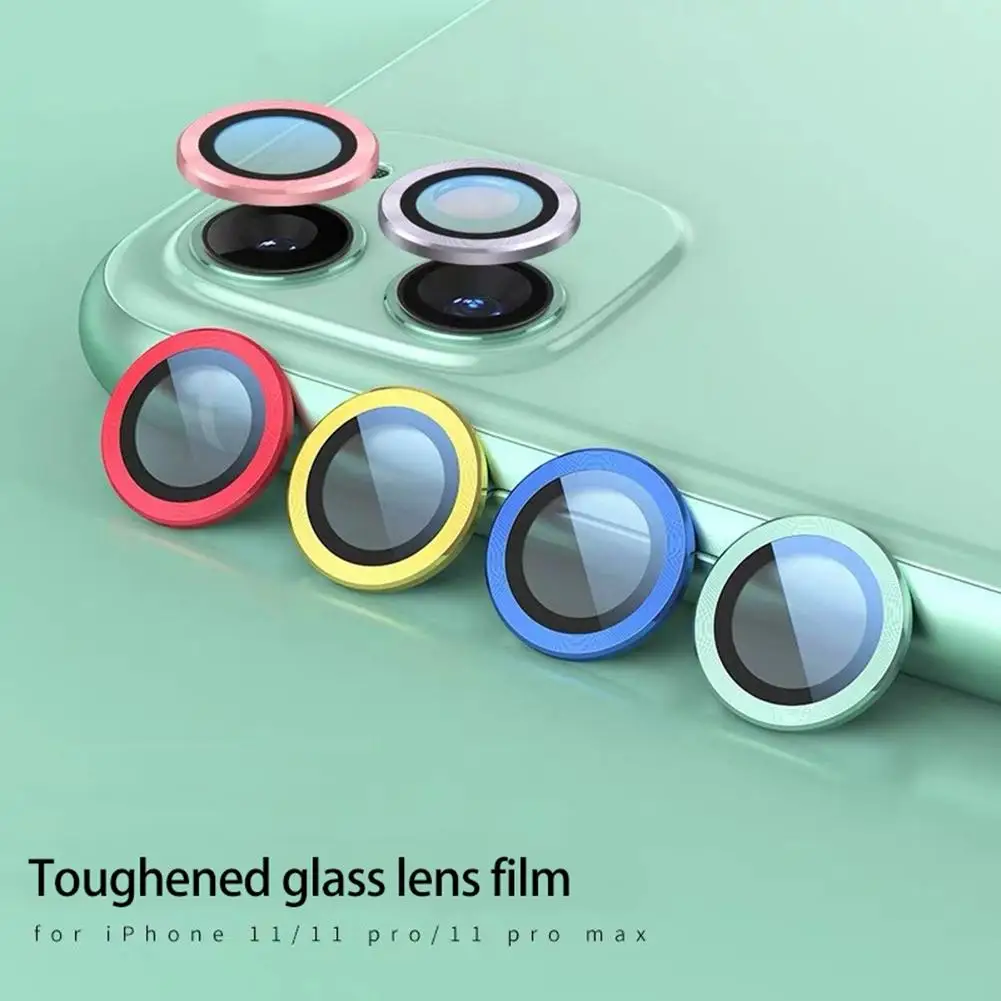 Tempered Glass lentes Phone Camera Lens Back Protective Ring Cover ...