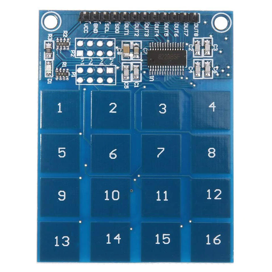 16 Key Way Channel TTP229 Capacitive Touch Sensor ดิจิตอลโมดูล IC แผ่นสำหรับ Arduino ต่ำไฟแสดง ...