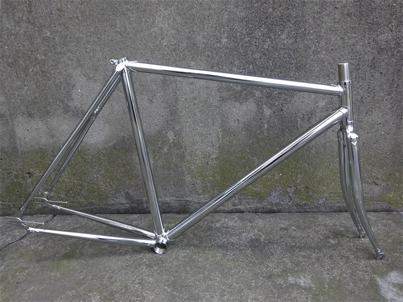 Electroplated-silver-4130-CR-MO-All-LUG-Retro-Fixed-Gear-Bicycle-Frame ...