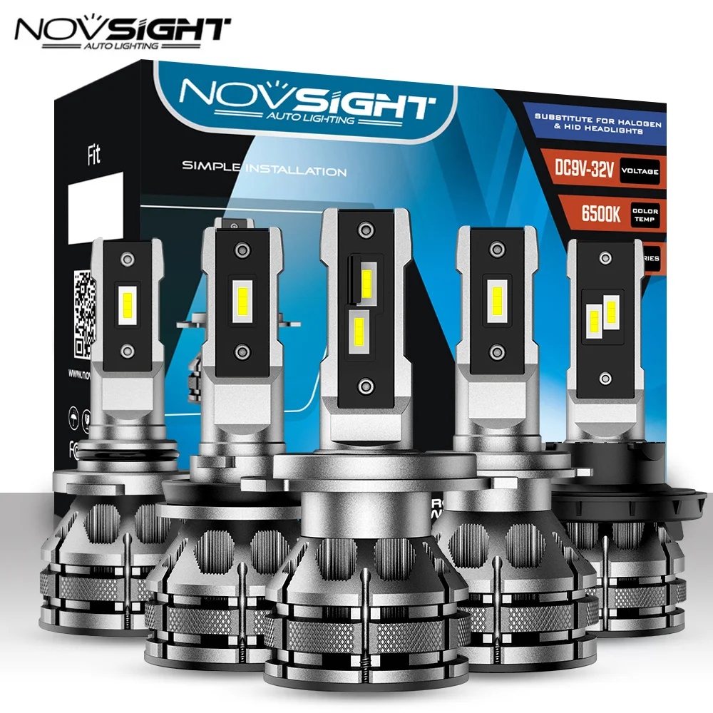 NOVSIGHT Led H4 H7 H1 H3 H11 H13 9005 9006 9007 자동 헤드 라이트 미니 크기 80W ...