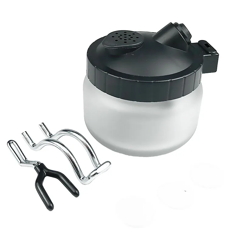 Airbrush Cleaning Pot 0.2/ 0.3/0.5mm Needle Nozzle Brush Set Paint ...