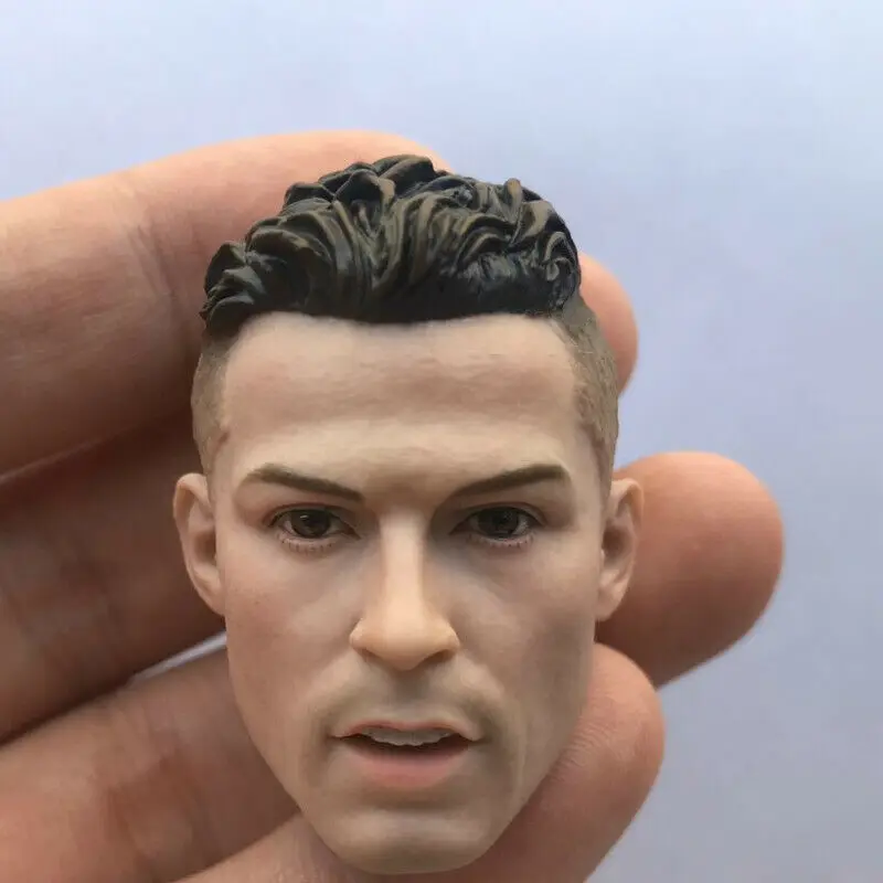 Custom 1/6 Cristiano Ronaldo Head Sculpt Open Football Stars CR7 Head ...
