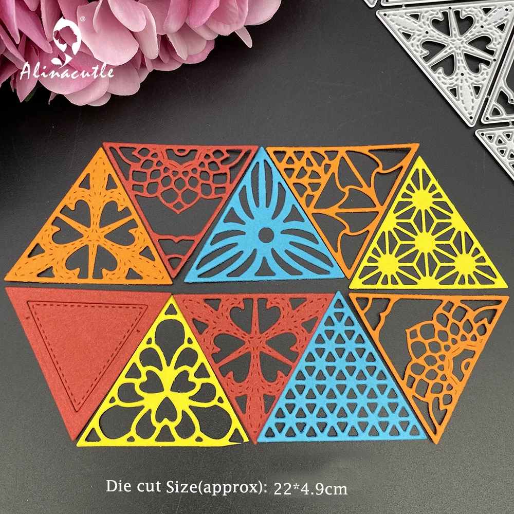 Alinacutle Metal Cutting Die Cut Triangle Frame Set Scrapbooking Paper ...