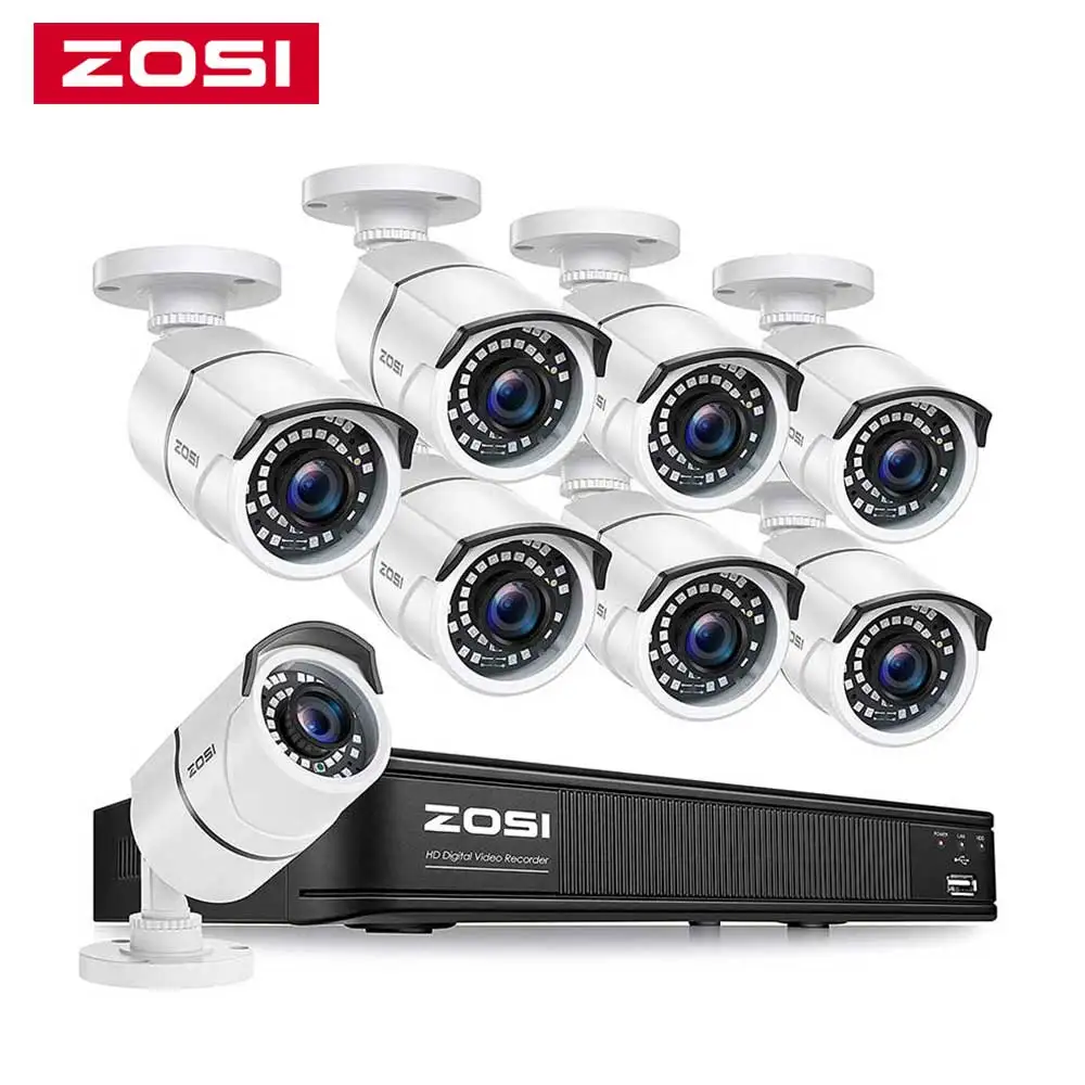 ZOSI 1080P HD 8CH CCTV Security Camera Video Surveillance System DVR ...