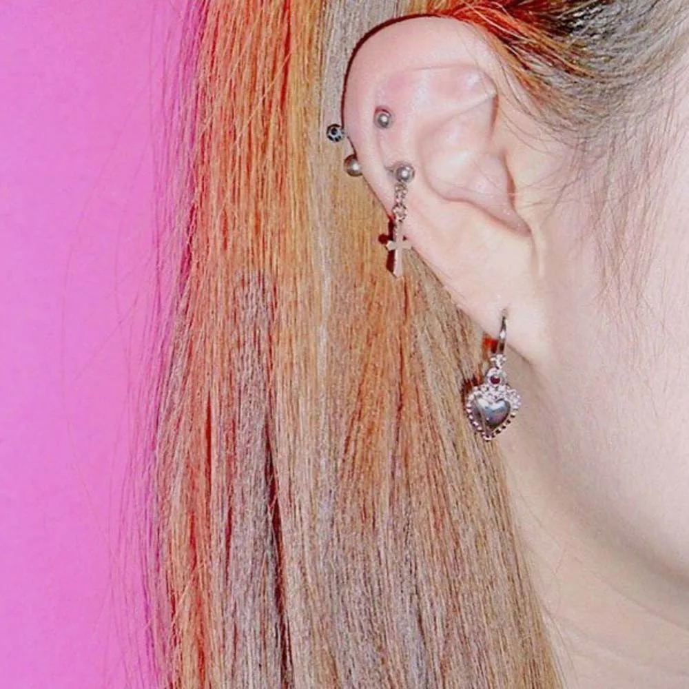 3 Ear Piercings In A Row Tumblr