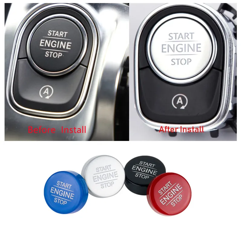 Car-Start-Engine-Stop-Push-Switch-Buttons-Replace-Cover-Fit-For ...