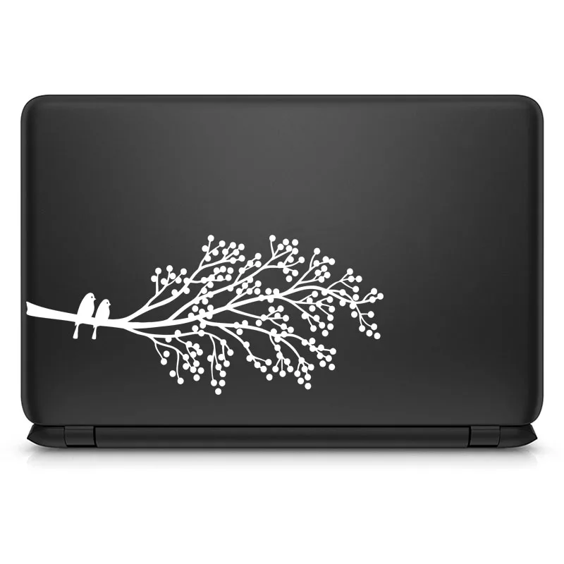 Laptop Sticker With Birds Tree