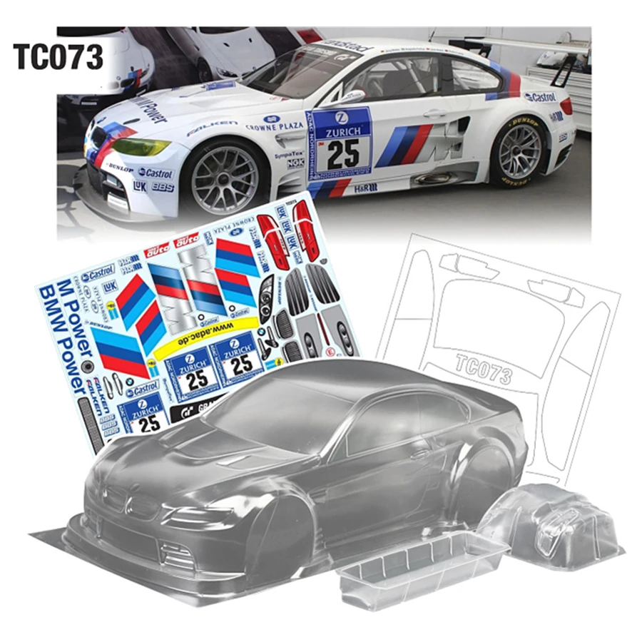 Team C Bmw M3 Gt2 Body Shell 258mm Wheelbase Fit For 1/10 Scale Rc ...