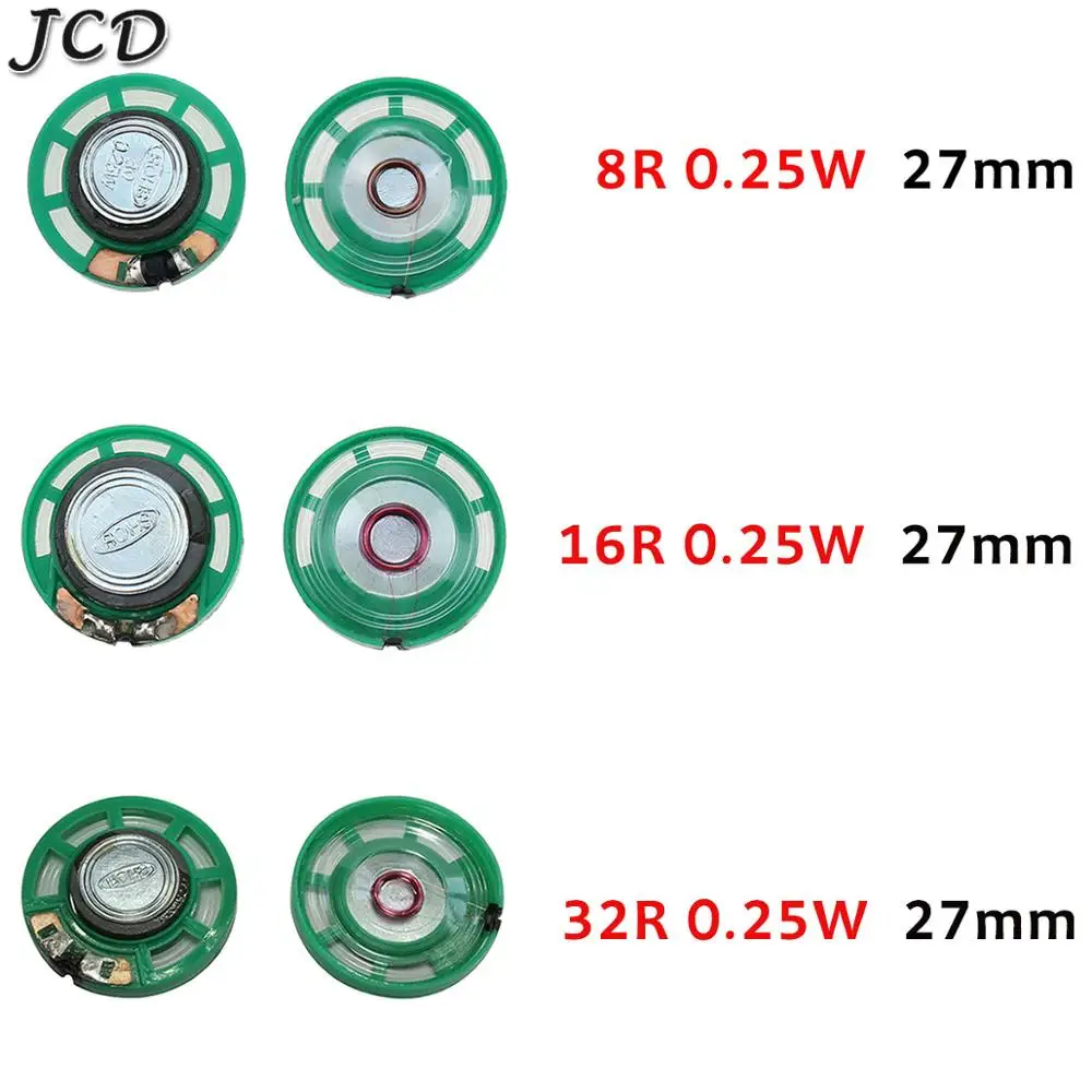 JCD 1PCS Neue Grün Ultra-dünne Mini lautsprecher 32 16 8 ohm 0,25 watt 0,25 W 32R 16R 8R ...