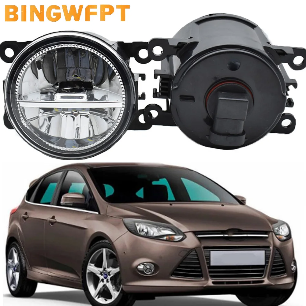 2PCS LED Fog Lights Foglamps For Ford Focus MK3 Hatchback 2011-2015 DRL ...