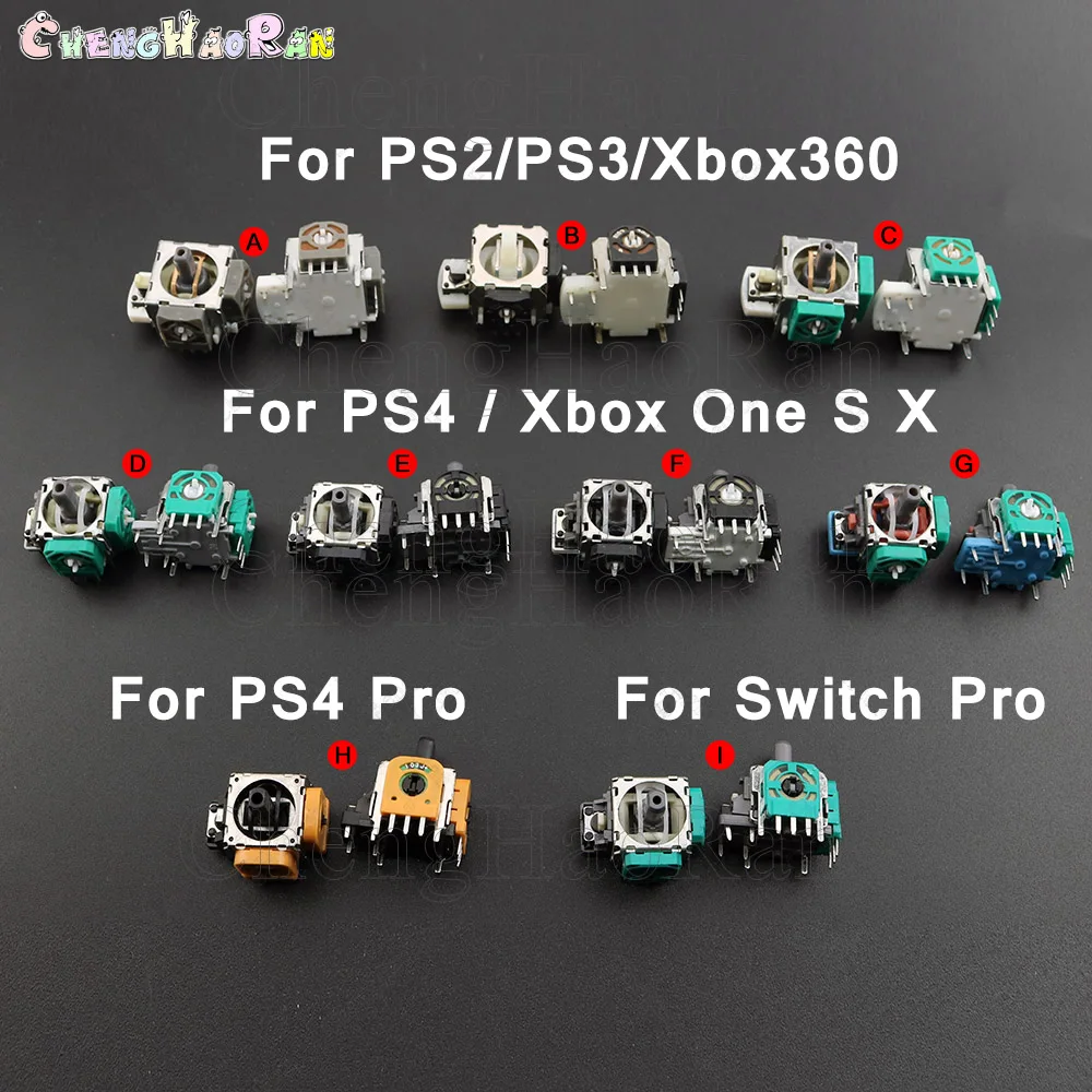 2 Pcs For PS5 PS4 PRO Slim PS2 PS3 Controller 3D Rocker Joystick Axis ...
