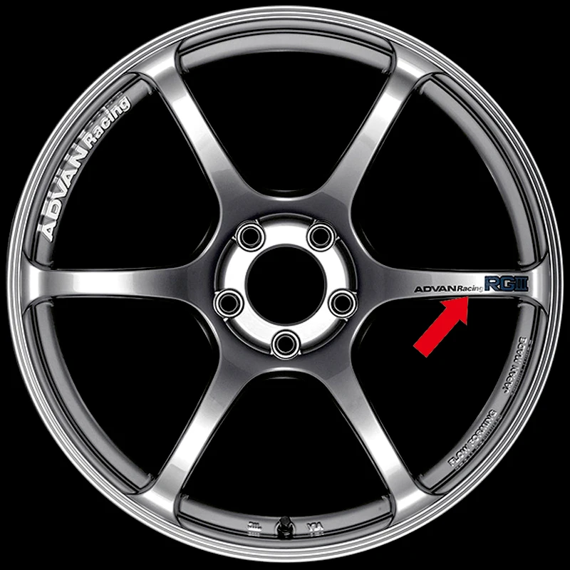 4pcs Advan Racing RG3 Wheel Spoke Sticker Car Styling Rim Waterproof Decal