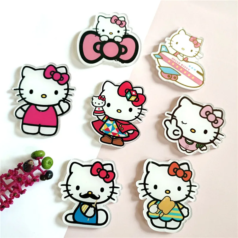 Sanrio Anime Hello Kitty Kawaii Fashion Brooch | Enamel Pins Sanrio ...