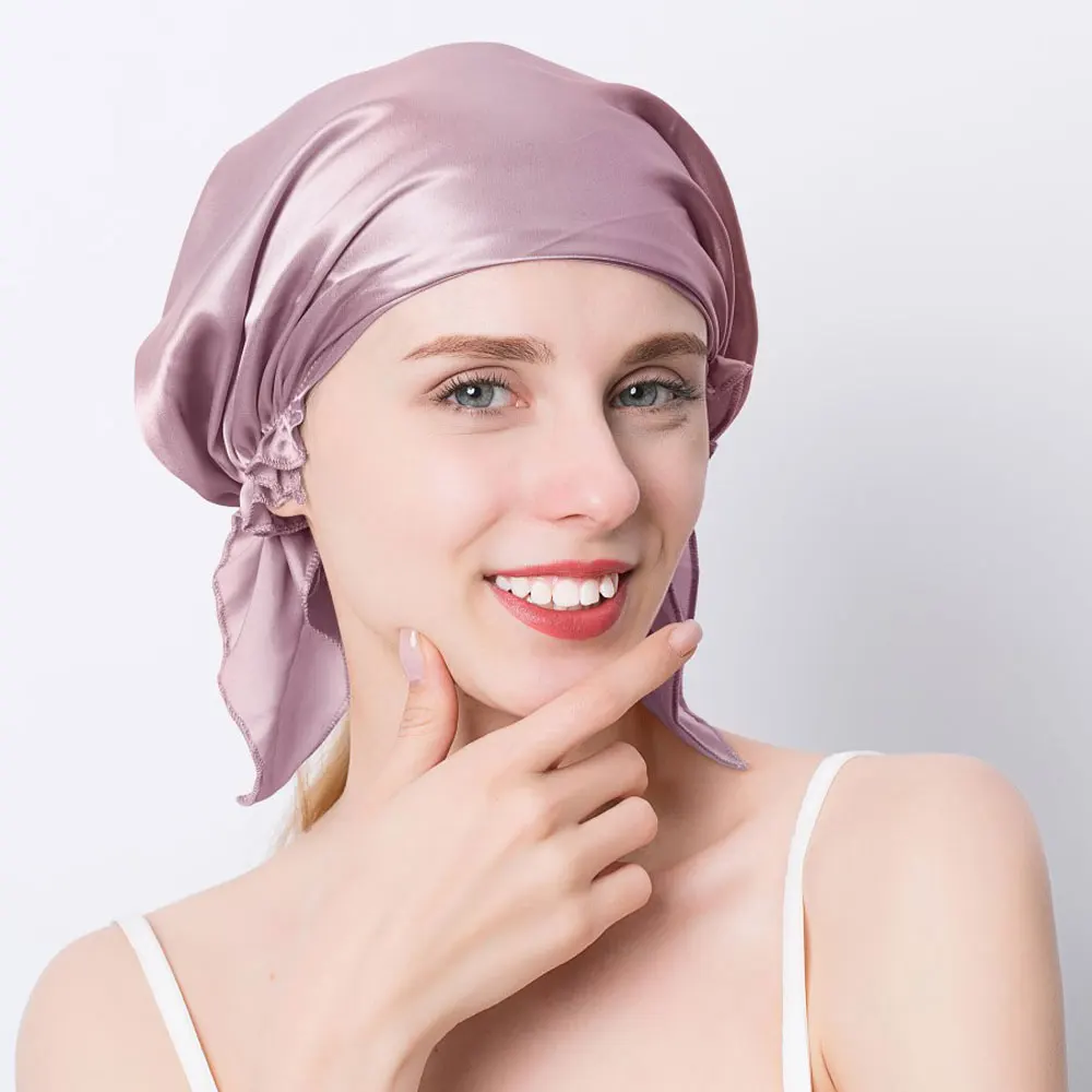 100-Luxury-Mulberry-Silk-Night-Silk-Cap-Sleeping-Cap-Pure-Silk-Hair ...