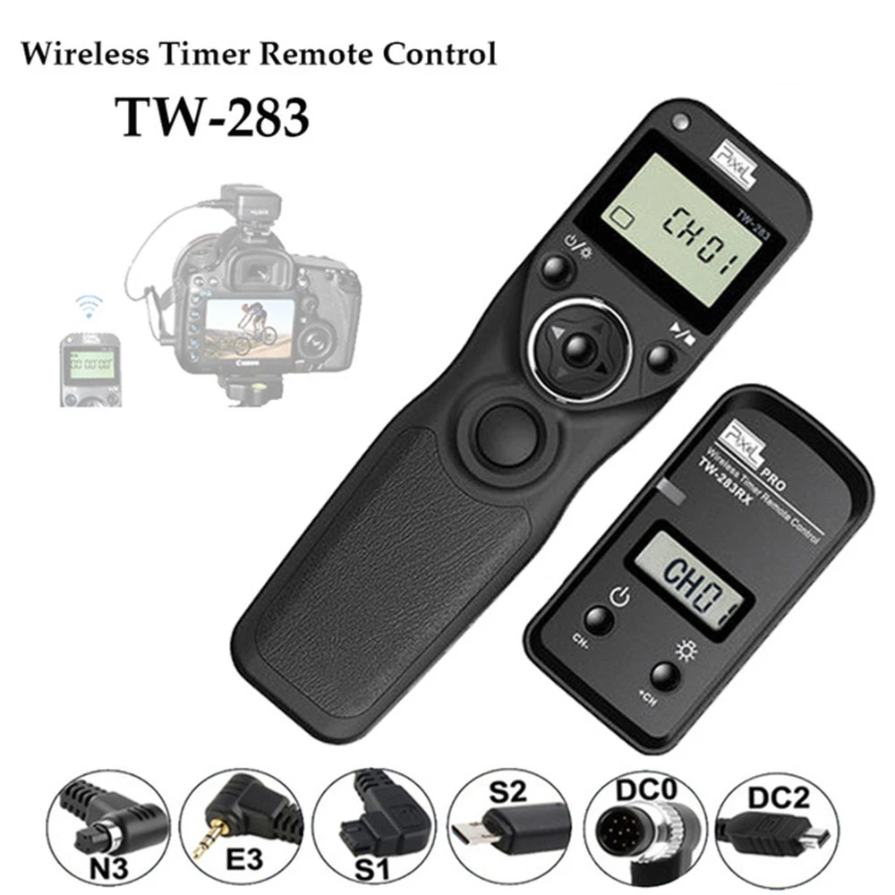 Pixel Tw-283 Tw 283 Wireless Timer Remote Control Shutter Release (dc0 Dc2 N3 E3 S1 S2) Cable ...