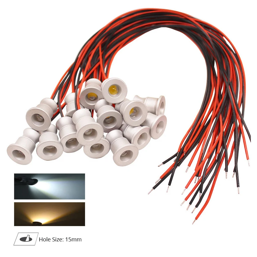 10-adet-1W-DC12V-IP65-Mini-LED-Spot-lamba-ba-parmak-Spot-lamba-dolab ...