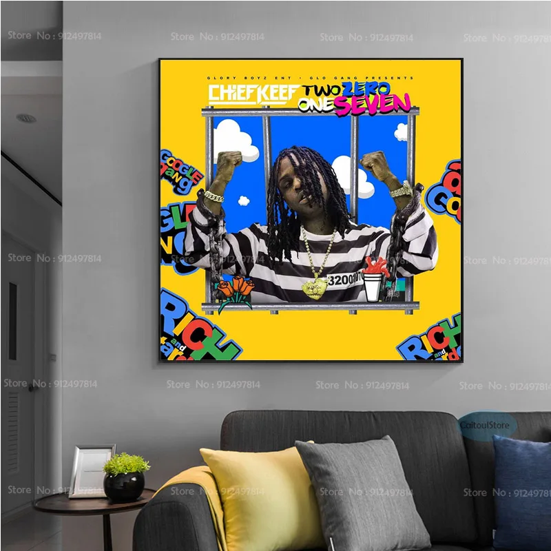 Chief Keef With Gun On Couch