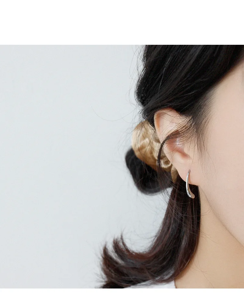 F. I. N. S минималистичные серьги из стерлингового серебра S925 INS простая Капля воды в форме ...