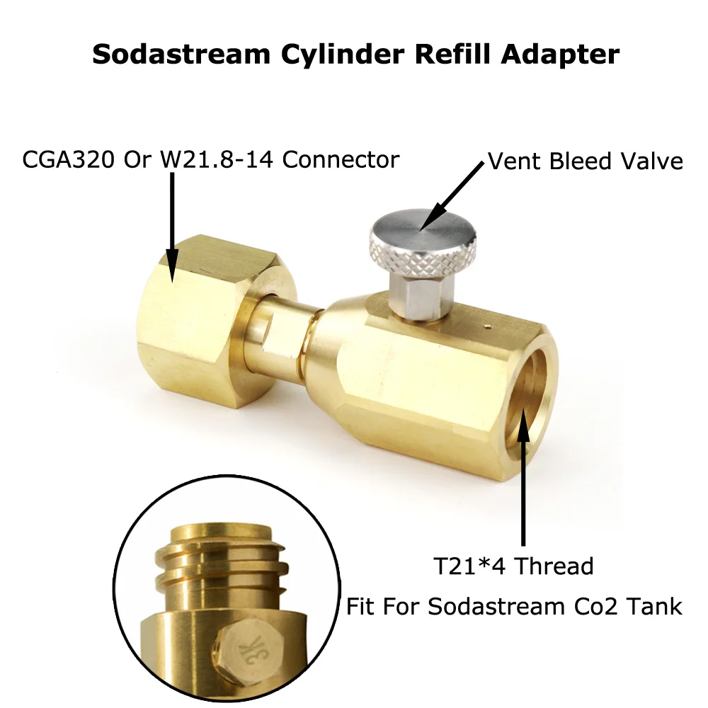 Co2 Cylinder Tank Refill Adaptor | Sodastream Cylinder Valve | Co2 ...