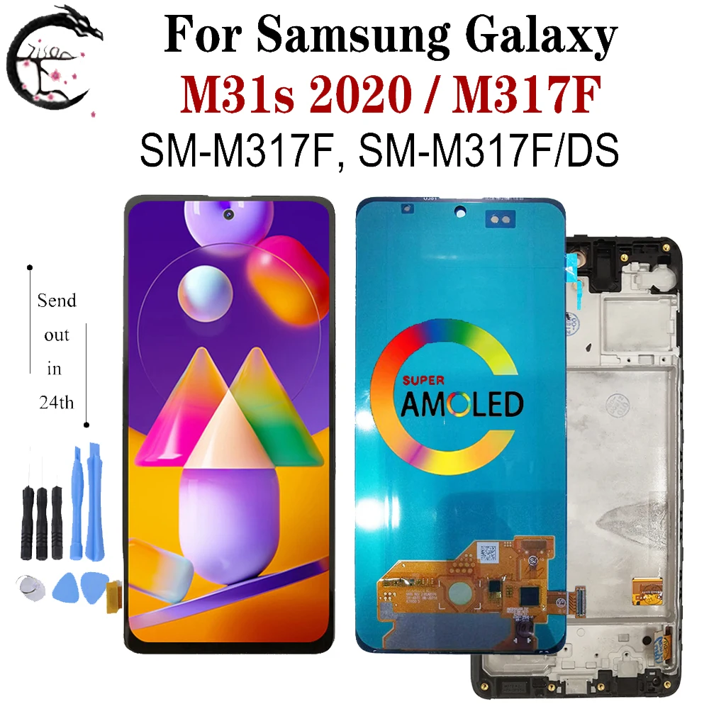 Tela AMOLED para Samsung Galaxy M31s LCD M317 M317F com Aro SM-M317F/DS ...
