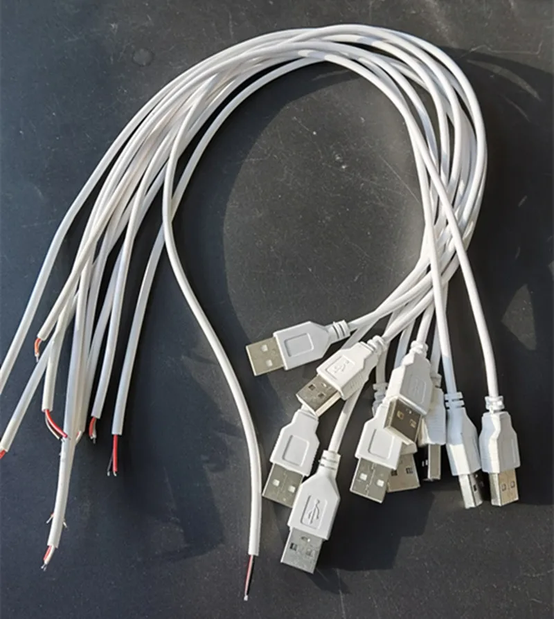 50CM 100CM USB LED Connector Cable line 2pin USB Socket Power Connect ...