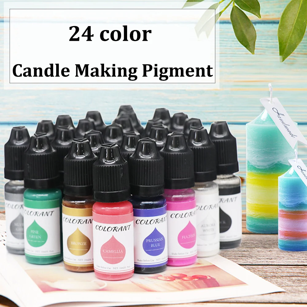 24-Color-Candle-Making-Pigments-Liquid-Colorant-DIY-Epoxy-Resin-Mold ...