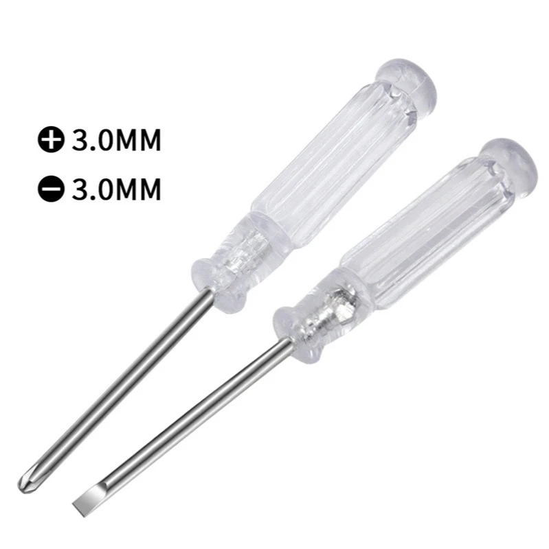 Mini Transparent Crystal Screwdriver 3mm Phillips Slotted Screw Driver ...