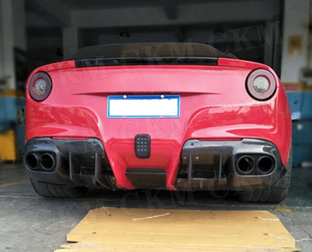 Carbon Fiber Rear Lip Diffuser Spoiler Case for Ferrari F12 Berlinetta ...