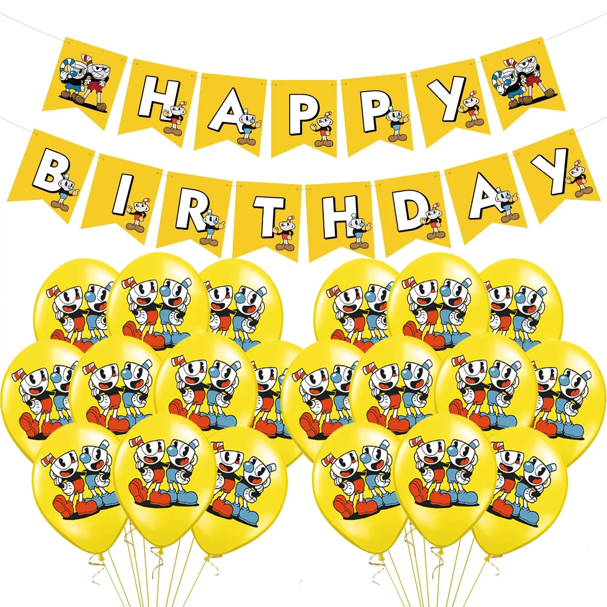 Cuphead Birthday Decorations | Cuphead Mugman Games | Cuphead Mugman ...
