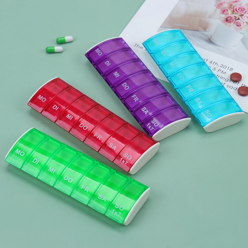 Pilulier,Boîte à pilules 7 jours, Mini conteneur, 1 unité, boîte à ...
