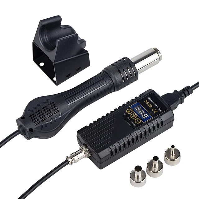JCD-Pistola de aire caliente, 8858, micro estación de soldadura de reprocesado, secador digital ...