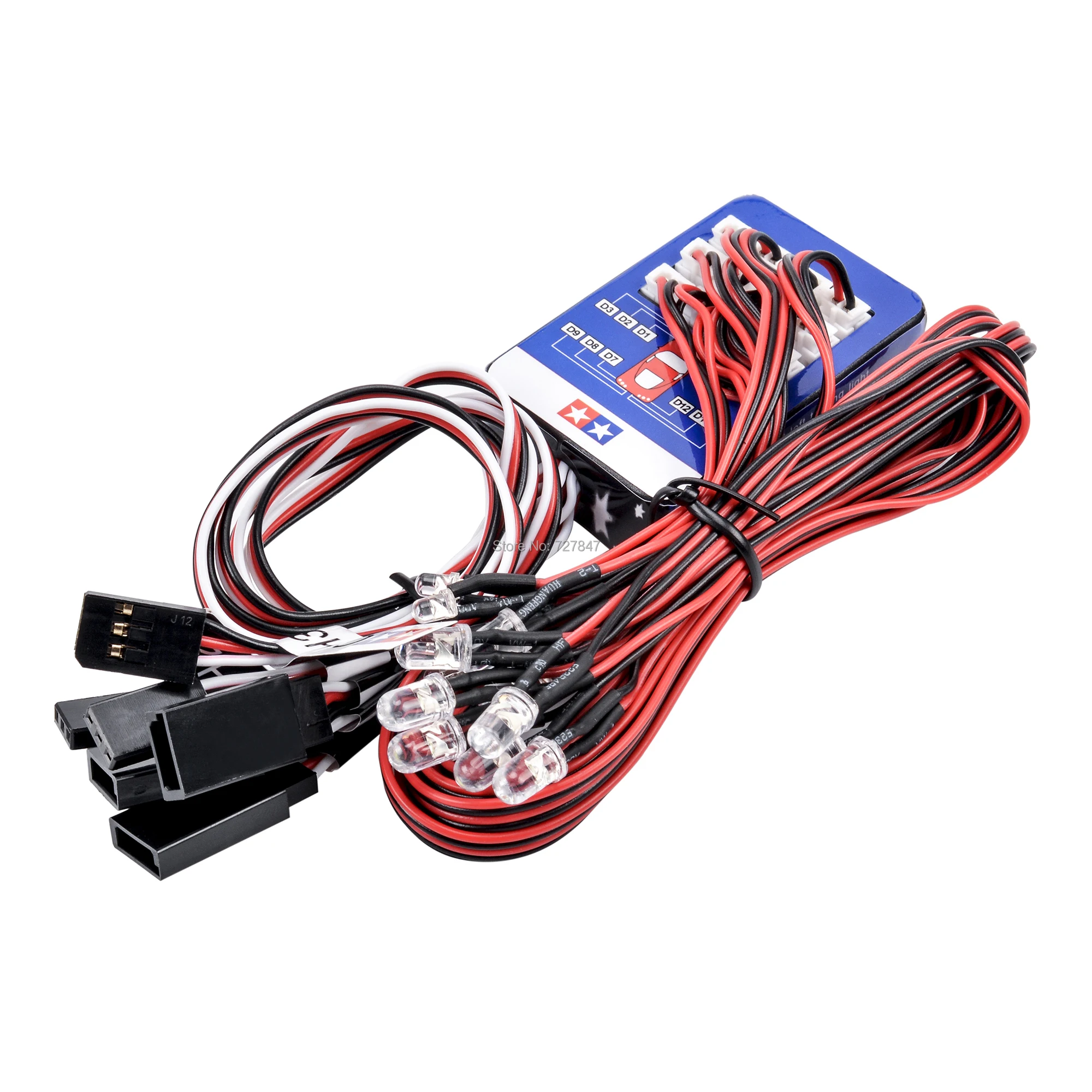 Simulation-Steering-Brake-Flash-Light-12-LED-Lighting-Kit-for-1-10 ...