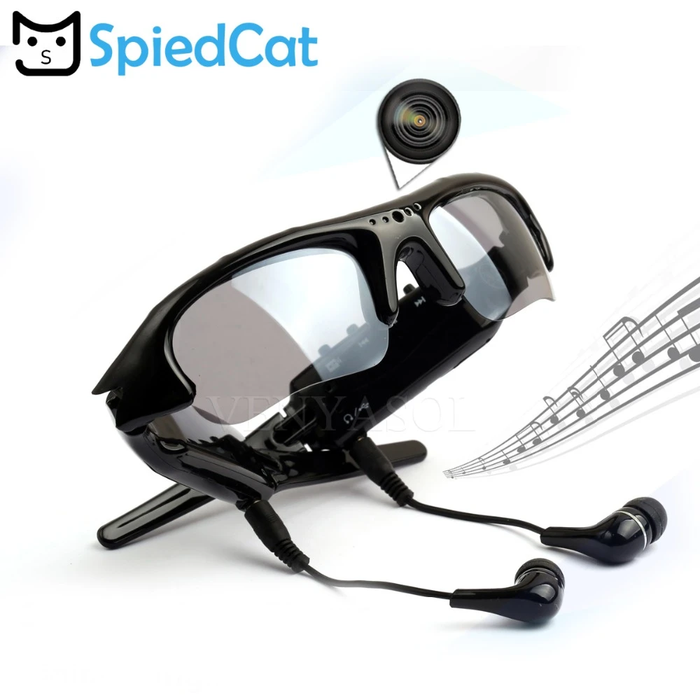 SPIED CAT 480P Digital MP3 Player Sunglasses Mini Camera DV DVR Sport ...
